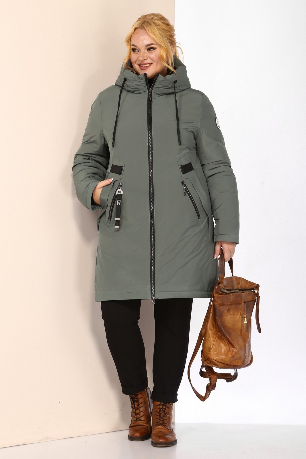 Куртка 2096 хаки Shetti купить в интернет магазине Велесмода